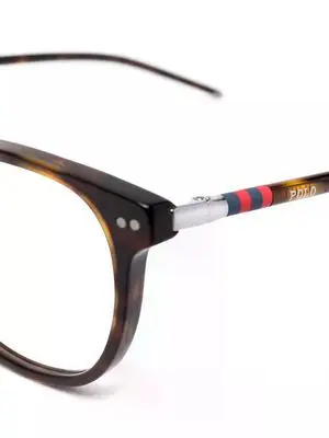 POLO RALPH LAUREN EYEWEAR Thin Tortoiseshell Round Eyeglasses