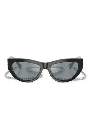 JIMMY CHOO Crystal-embellished Cat-eye Sunglasses - Black