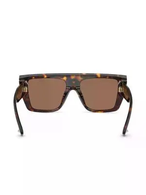 JIMMY CHOO Chocolate Tortoiseshell Effect Square Frame Sunglasses