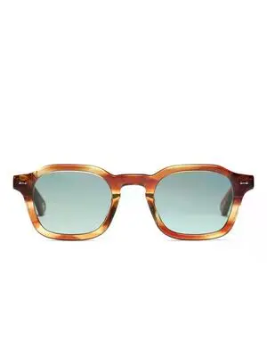 PETER AND MAY Square Frame Sunglasses - Brown