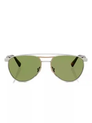 Brunello Cucinelli Titanium Aviator Sunglasses - Grey