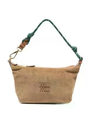 Miu Miu Corduroy Logo Shoulder Bag