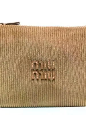 Miu Miu Corduroy Logo Shoulder Bag
