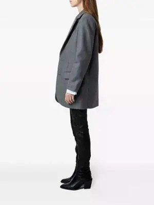 Zadig&Voltaire Single-breasted Wool Blend Coat