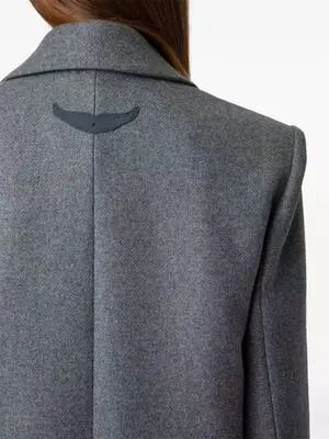 Zadig&Voltaire Single-breasted Wool Blend Coat