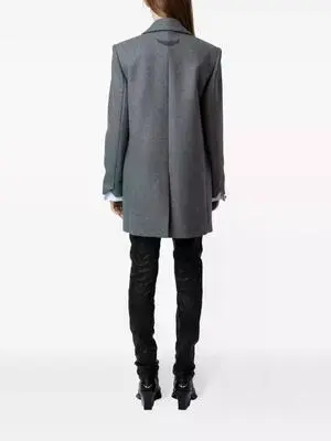 Zadig&Voltaire Single-breasted Wool Blend Coat