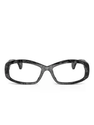 ALAIN MIKLI Patterned Rectangle Eyeglasses - Black