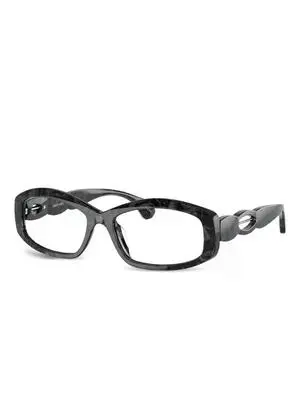 ALAIN MIKLI Patterned Rectangle Eyeglasses