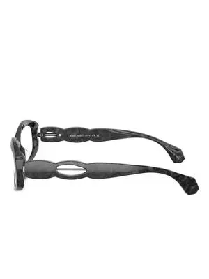 ALAIN MIKLI Patterned Rectangle Eyeglasses