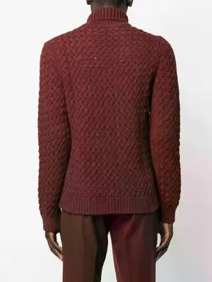 LARDINI Chunky Knit Roll-neck Jumper