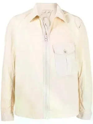 TEN C Cotton Lightweight Jacket With Pocket - Neutrals