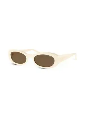 VOGUE EYEWEAR Logo-print Oval-frame Sunglasses