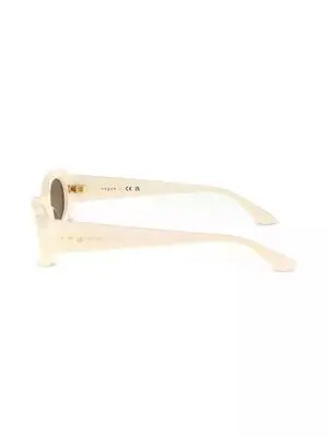 VOGUE EYEWEAR Logo-print Oval-frame Sunglasses
