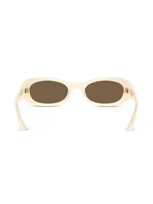 VOGUE EYEWEAR Logo-print Oval-frame Sunglasses