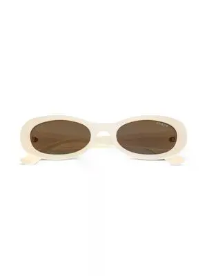 VOGUE EYEWEAR Logo-print Oval-frame Sunglasses