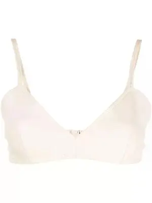 THE MANNEI Sierra Leather Cropped Tank Top - Neutrals