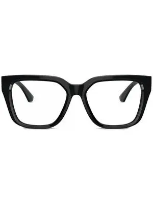 Burberry Logo-plaque Square-frame Glasses - Black