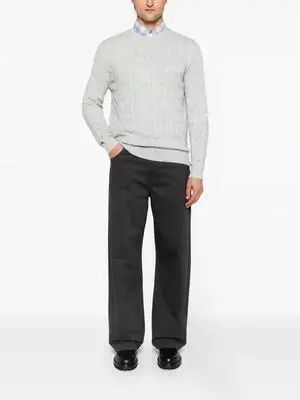 MC2 SAINT BARTH Regent Cable Knit Sweater - Grey