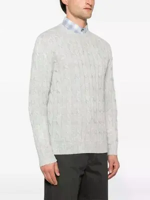 MC2 SAINT BARTH Regent Cable Knit Sweater - Grey
