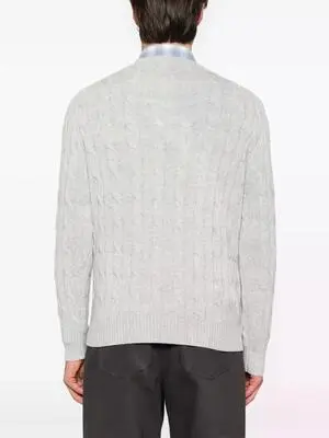 MC2 SAINT BARTH Regent Cable Knit Sweater - Grey