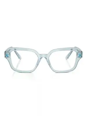 SWAROVSKI Crystal-embellished Square-frame Eyeglasses - Blue