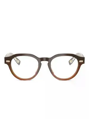 Brunello Cucinelli Round-frame Glasses - Brown