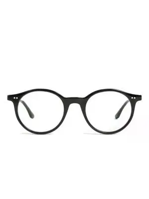 PETER AND MAY Dune Round-frame Glasses - Black