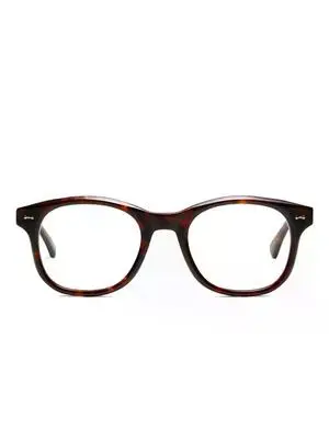PETER AND MAY Unmute Round-frame Glasses - Brown