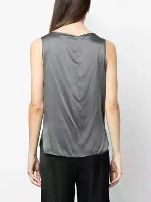 Max Mara Square-neck Sleeveless Top - Grey