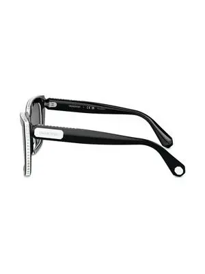 SWAROVSKI Crystal-embellished Rectangle Sunglasses