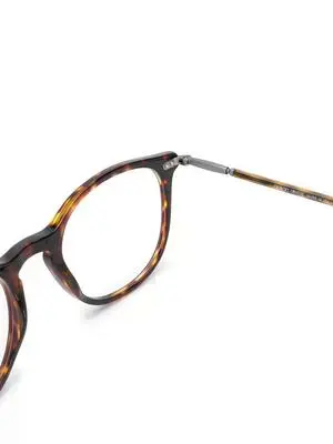 Giorgio Armani Havana Acetate Angular Glasses