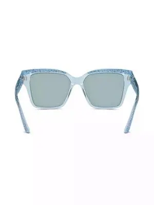 JIMMY CHOO Giava Glitter Square Frame Sunglasses