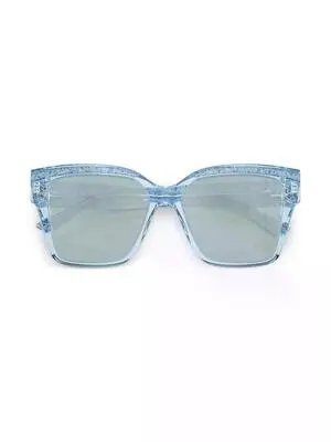 JIMMY CHOO Giava Glitter Square Frame Sunglasses