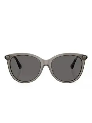 Burberry Check-pattern Geometric Sunglasses - Grey