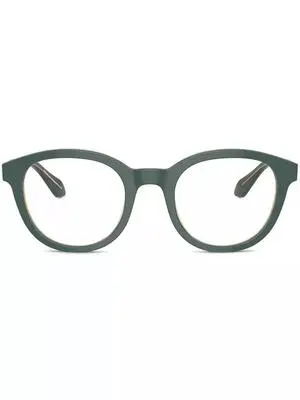 Giorgio Armani Round-Frame Glasses Green