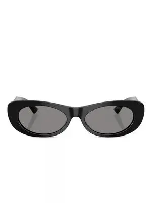 JIMMY CHOO Oval-frame Sunglasses - Black