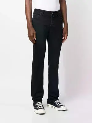 Jacob Cohen Mid-rise Slim-fit Jeans - Black