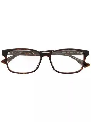 Gucci Square Frame Glasses - Brown