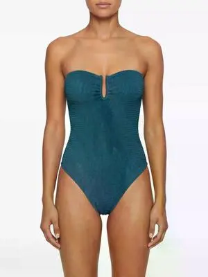 PARAMIDONNA Frida Textured One-piece - Blue