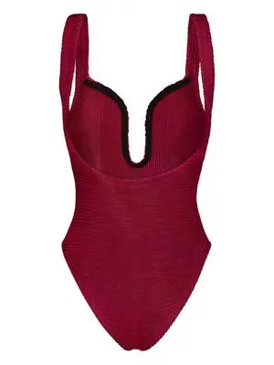PARAMIDONNA Mika Textured Swimsuit - Red
