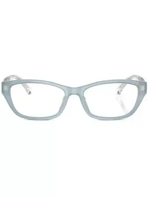 Emporio Armani Rectangle-frame Glasses - Blue
