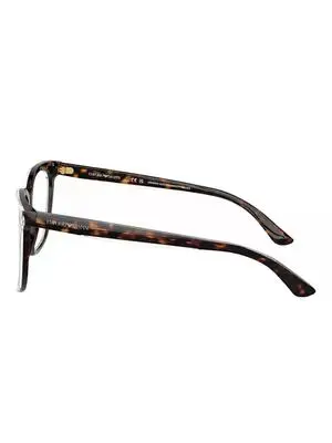 Emporio Armani Tortoiseshell-effect Rectangle Frame Eyeglasses