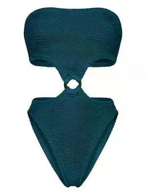 PARAMIDONNA Textured Ring Swimsuit - Blue