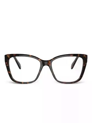 SWAROVSKI Crystal-embellished Square Frame Glasses - Brown