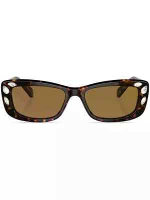 SWAROVSKI Crystal-embellished Rectangle Sunglasses