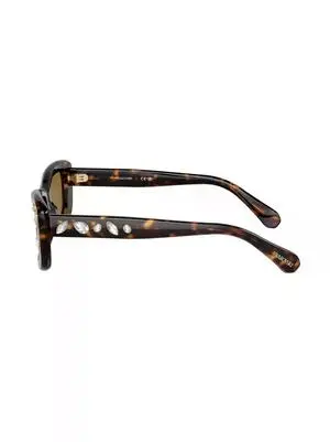 SWAROVSKI Crystal-embellished Rectangle Sunglasses