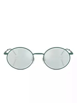 Giorgio Armani Oval-frame Metal Sunglasses - Blue
