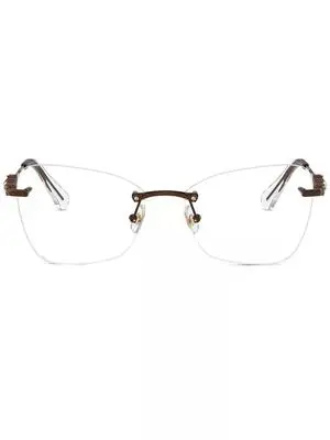 SWAROVSKI Butterfly Frame Glasses - Brown