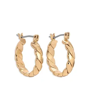 Ettika Textured Mini Hoop Earrings - Gold