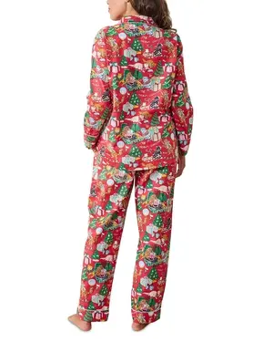 PRINTFRESH Print Fresh Meowy Christmas Long Pajama Set